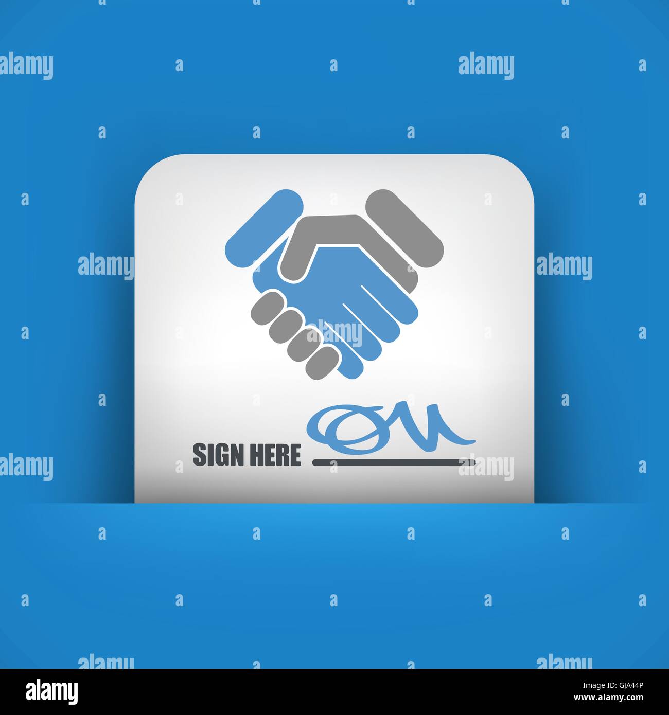 Sign on agreement document Stock Vector Image & Art - Alamy