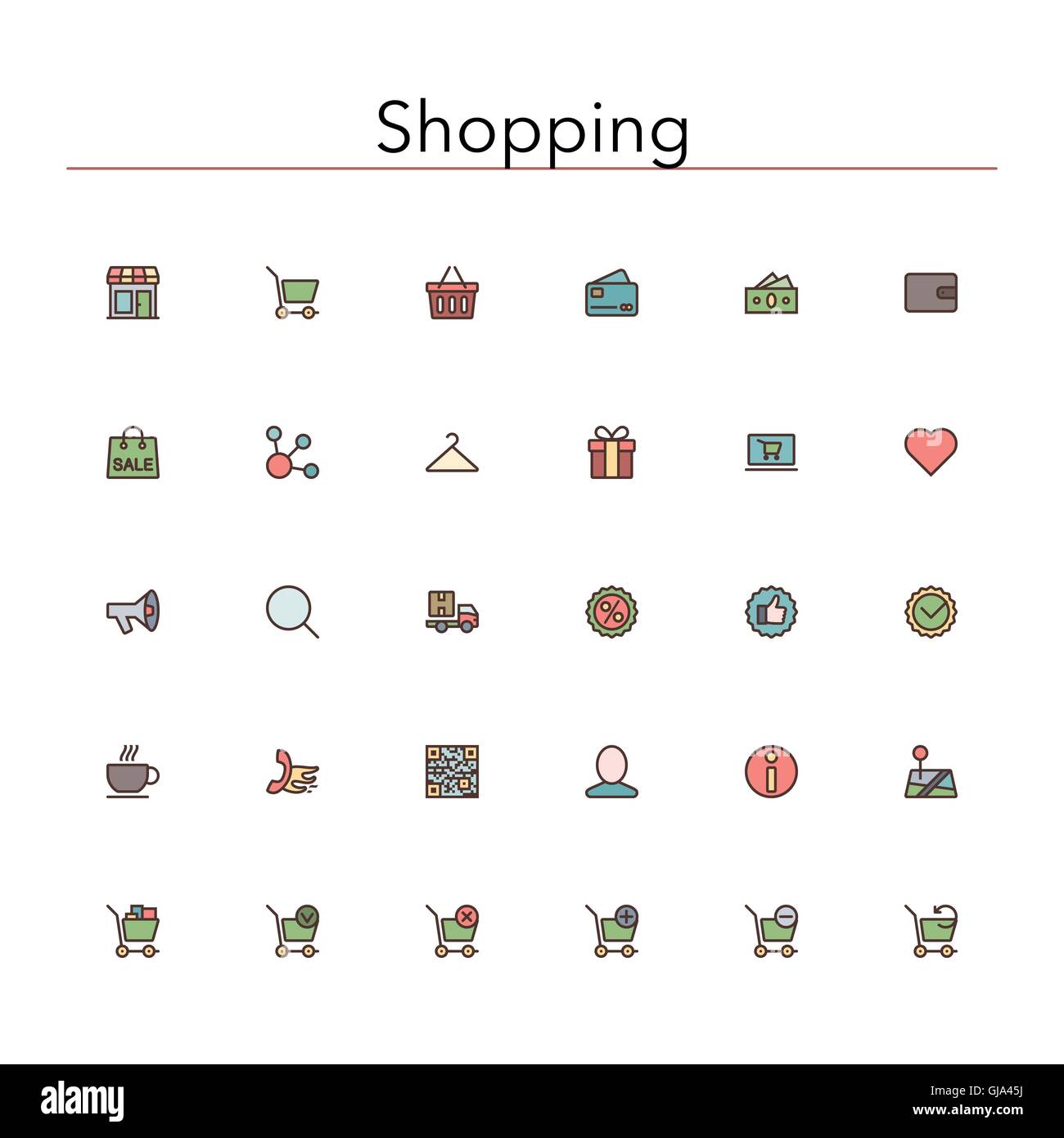 Delivery color line icon Cut Out Stock Images & Pictures - Alamy