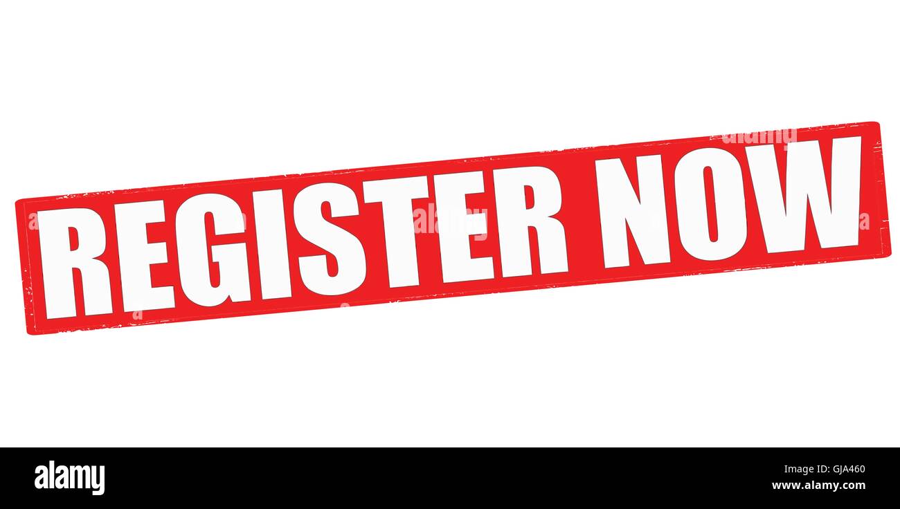 Register now stamp hi-res stock photography and images - Alamy