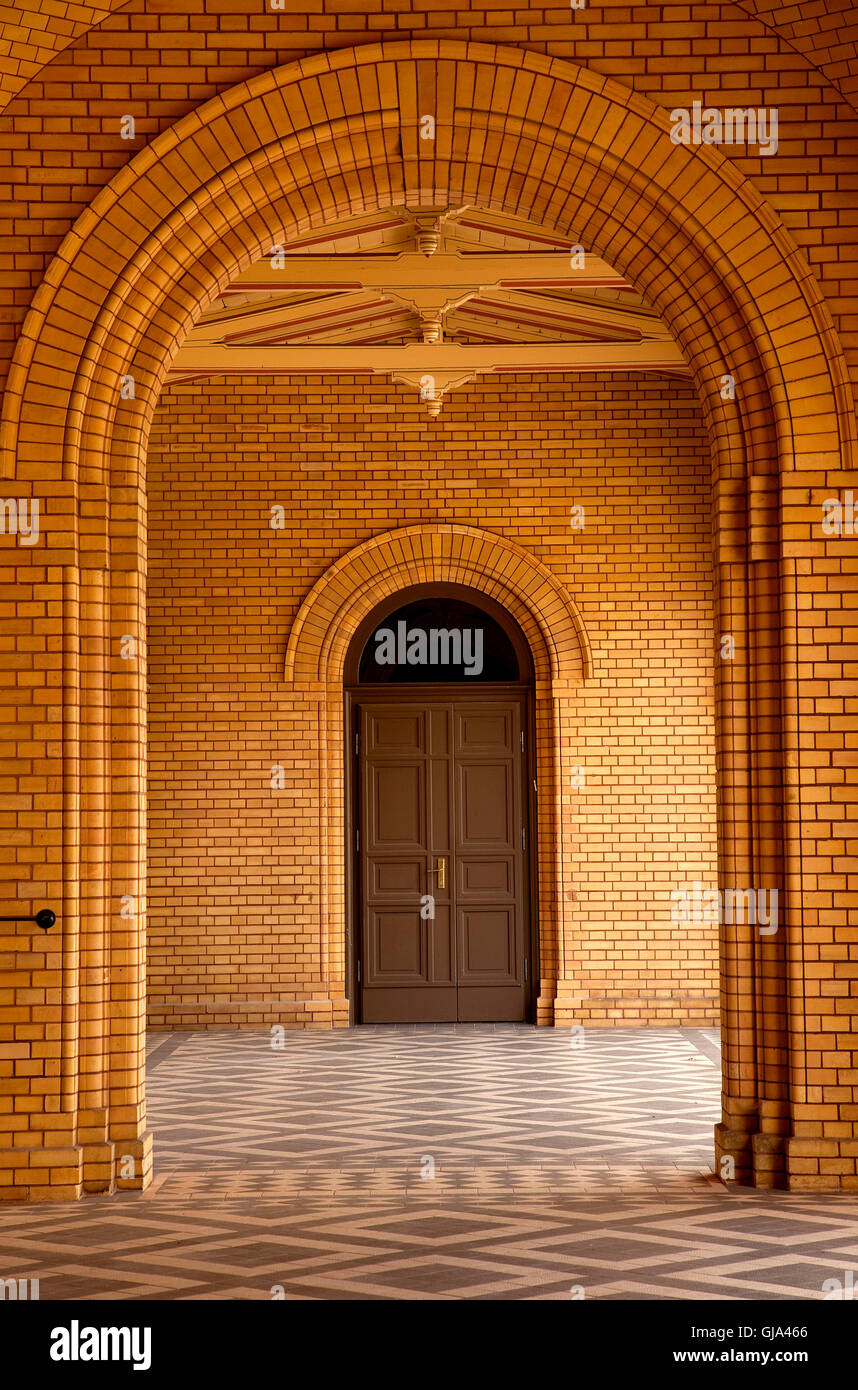 Architecture, brick, entry, tiles, arch Stock Photo - Alamy