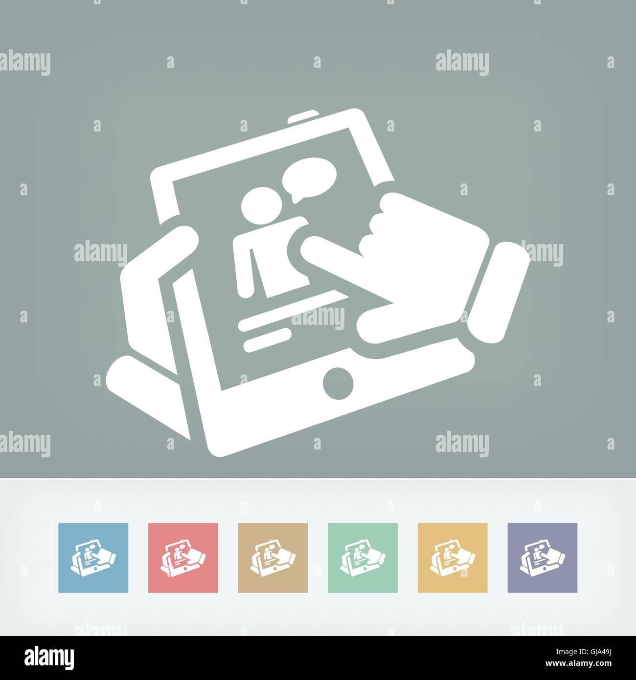 Chat touchscreen icon Stock Vector Image & Art - Alamy