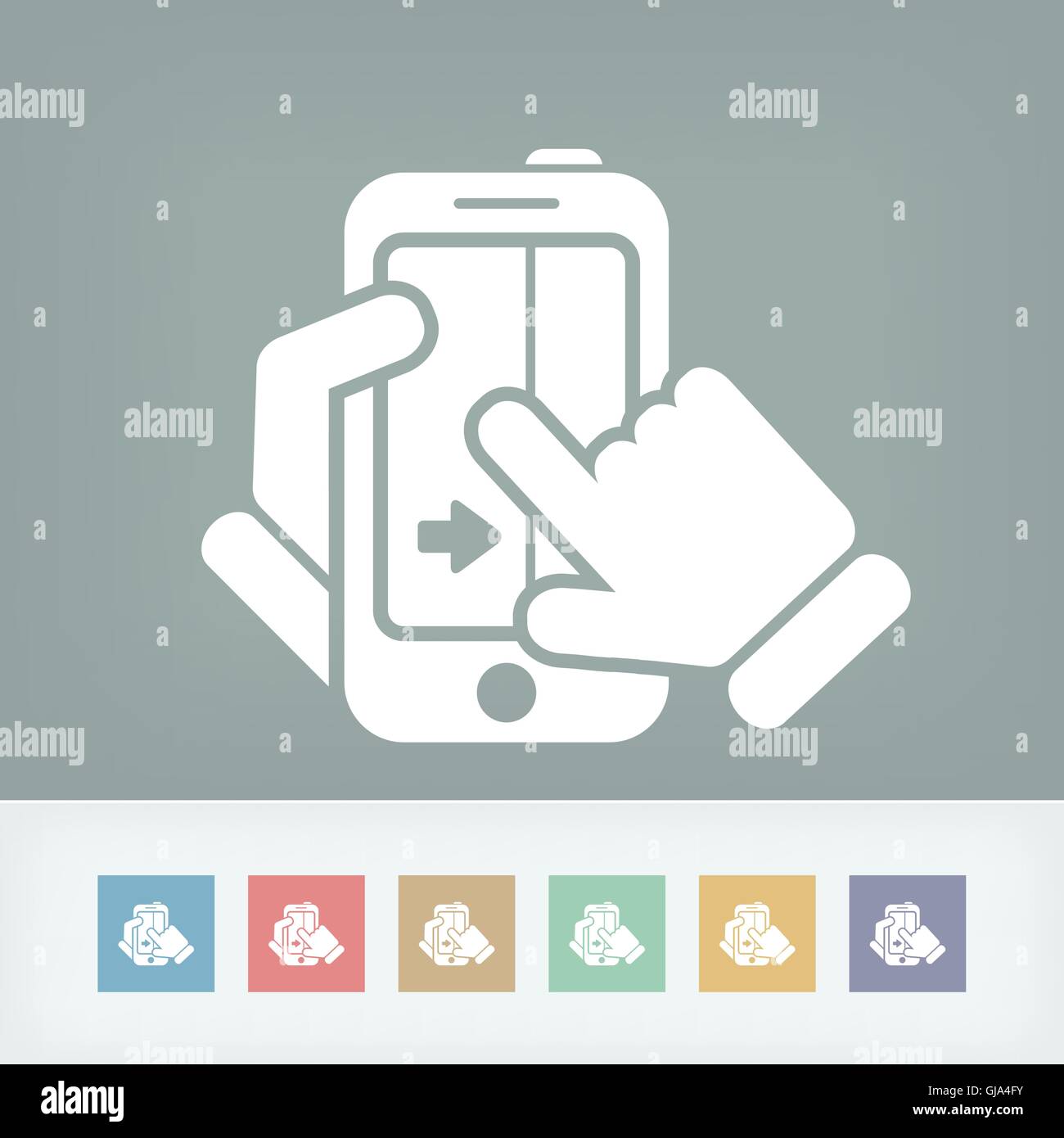 Touchscreen sliding icon Stock Vector Image & Art - Alamy