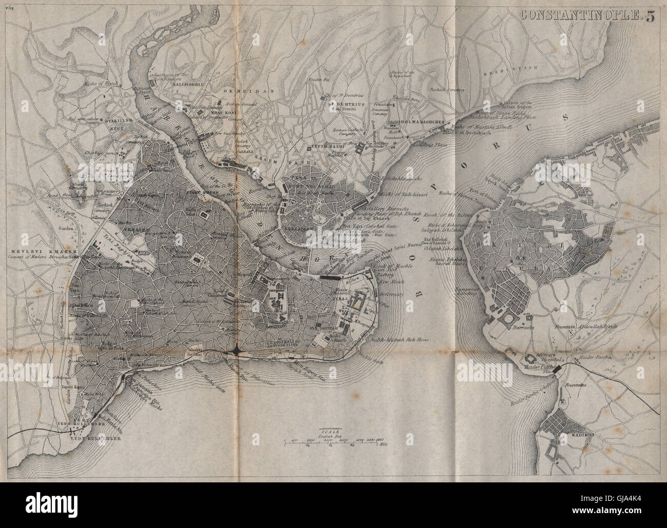 Antique map of constantinople hi-res stock photography and images - Alamy