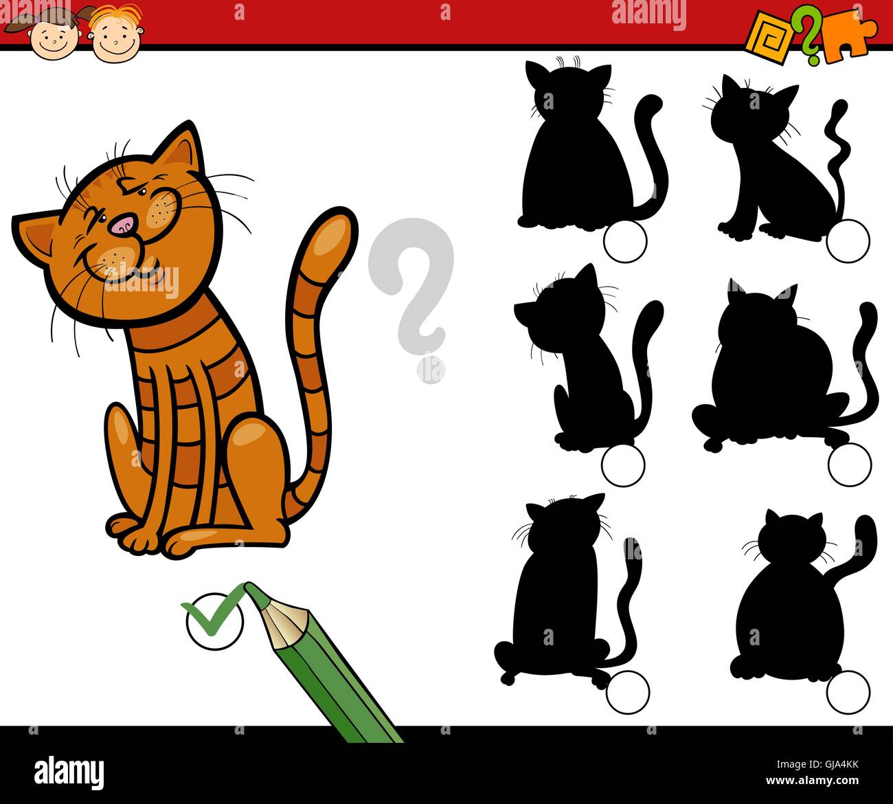 education shadows game cartoon Stock Vector Image & Art - Alamy