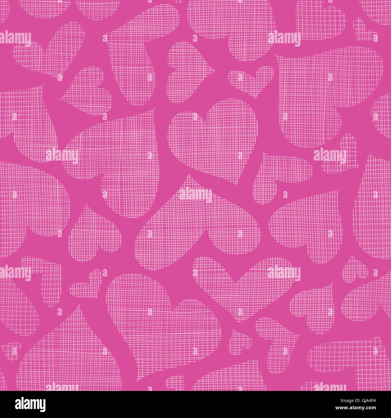 Pink lace hearts textile texture seamless pattern background Stock ...