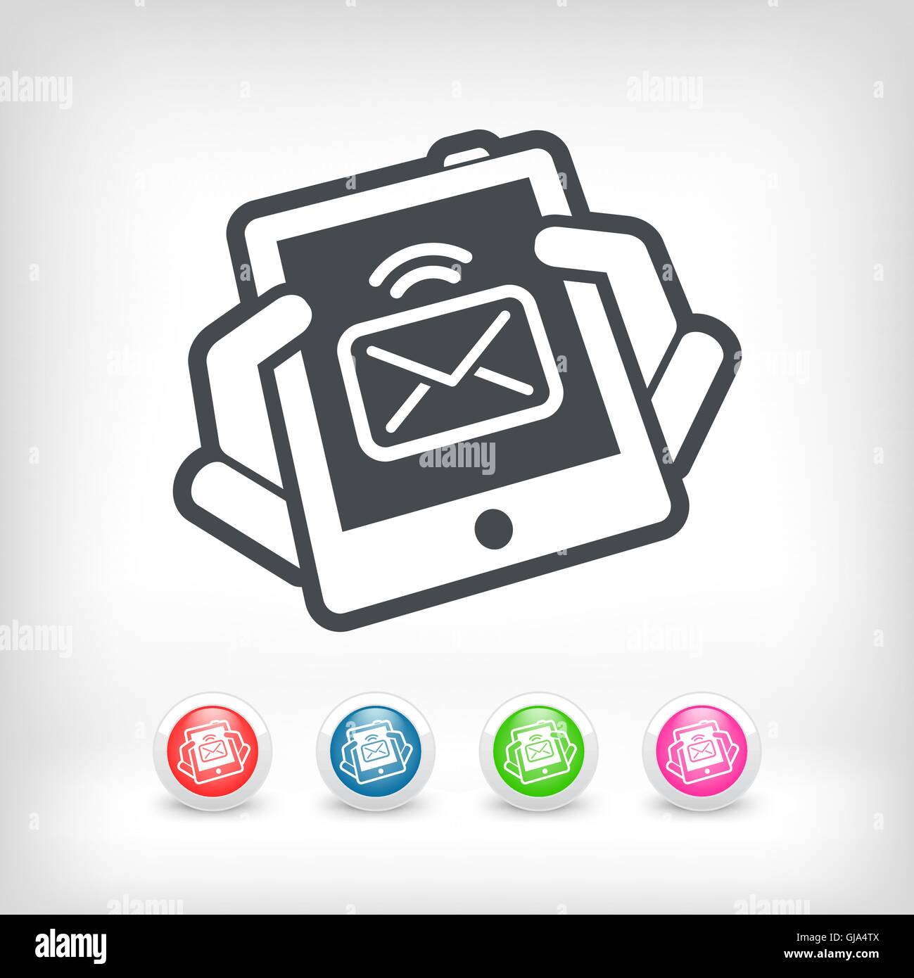 Tablet message icon Stock Vector Image & Art - Alamy