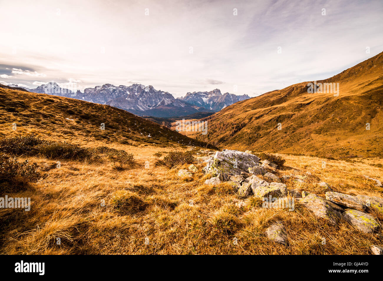 Fall is coming in the italian alps Stock Photo - Alamy