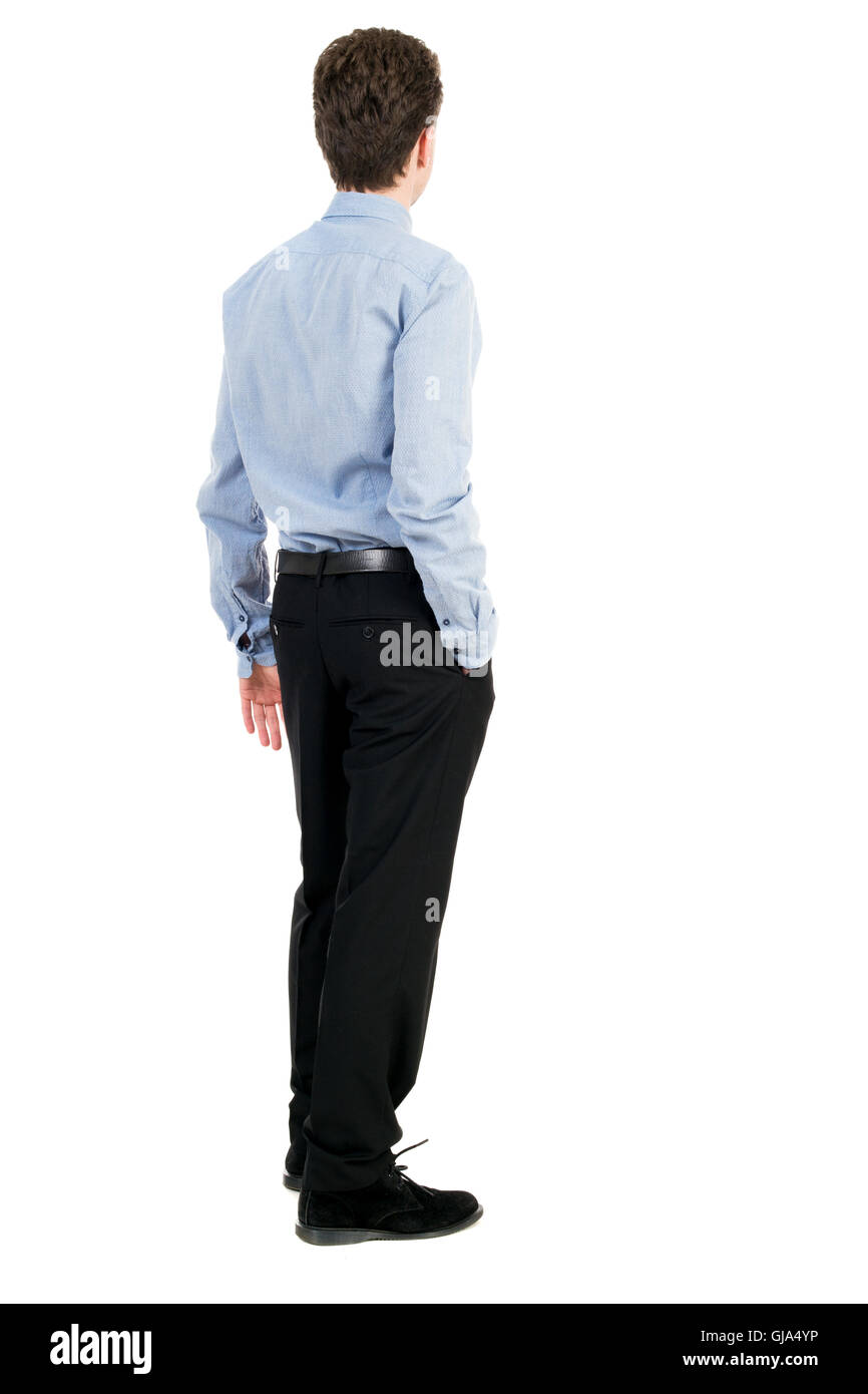 back view of Business man looks Stock Photo - Alamy