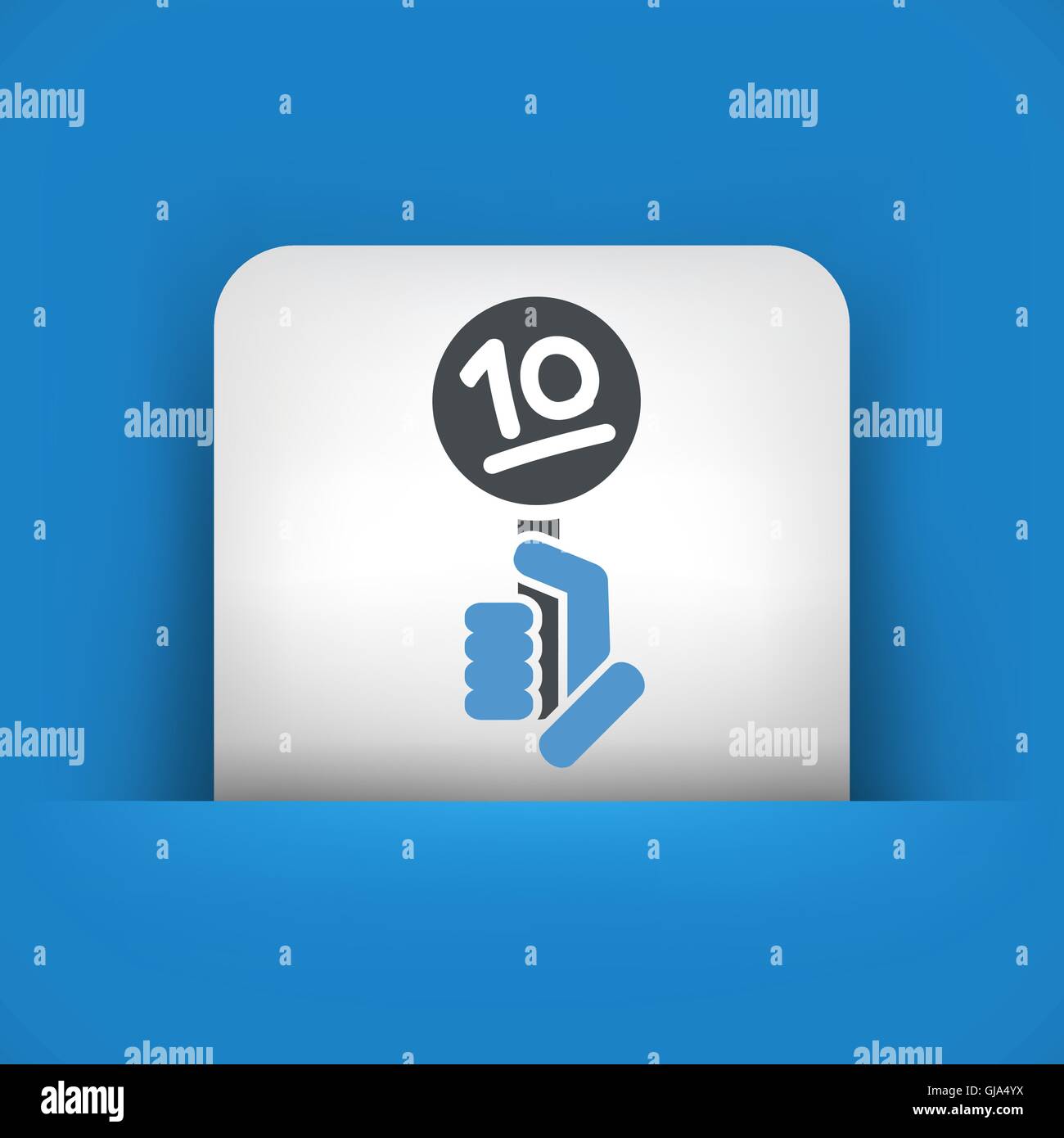 Competition judge holding score card Stock Vector Images - Alamy
