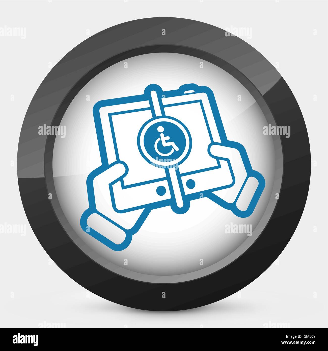 Handicap tablet connection Stock Vector Image & Art - Alamy