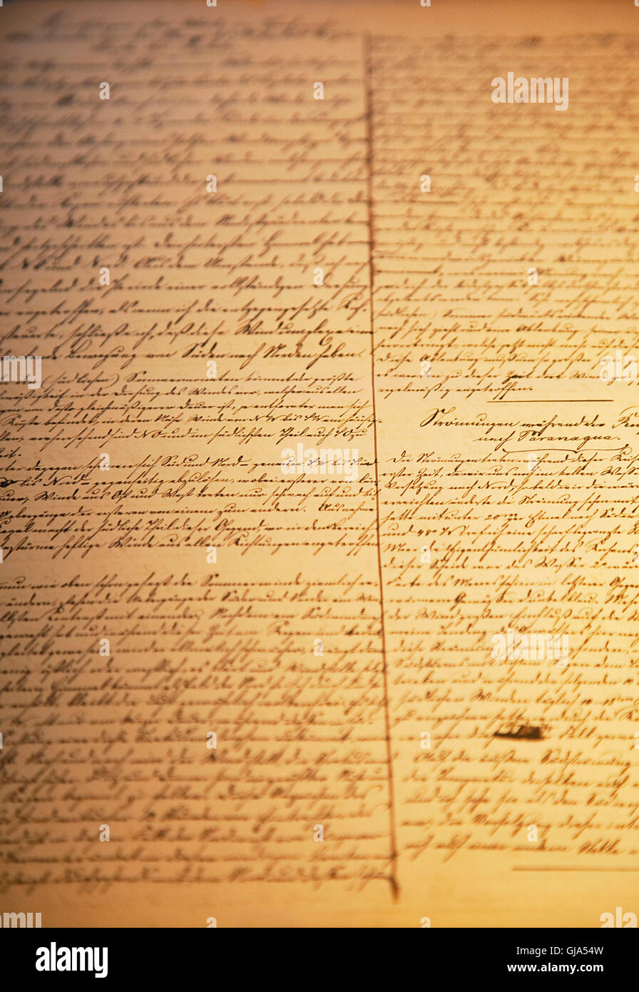 Documents, old, handwriting, yellowing Stock Photo - Alamy