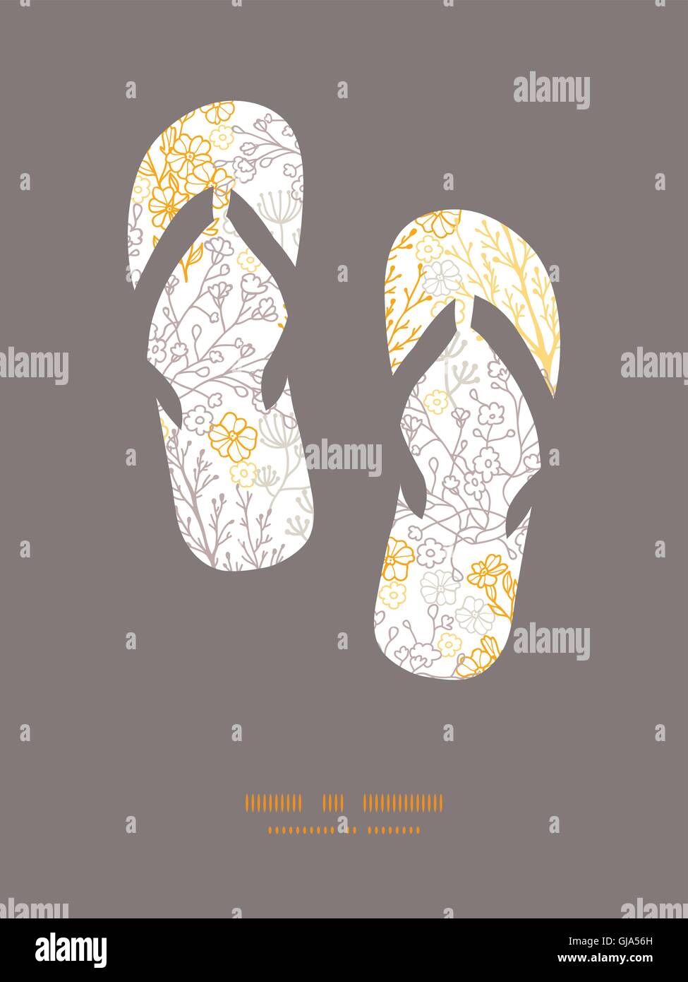 Golden flip flops Stock Vector Images - Alamy