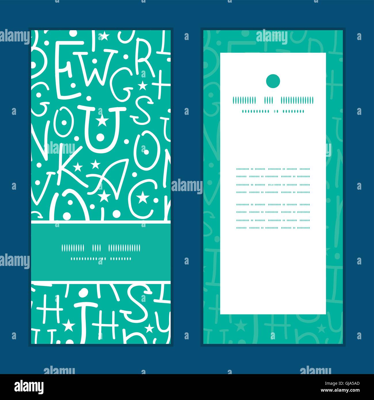 Vector white on green alphabet letters vertical frame pattern ...