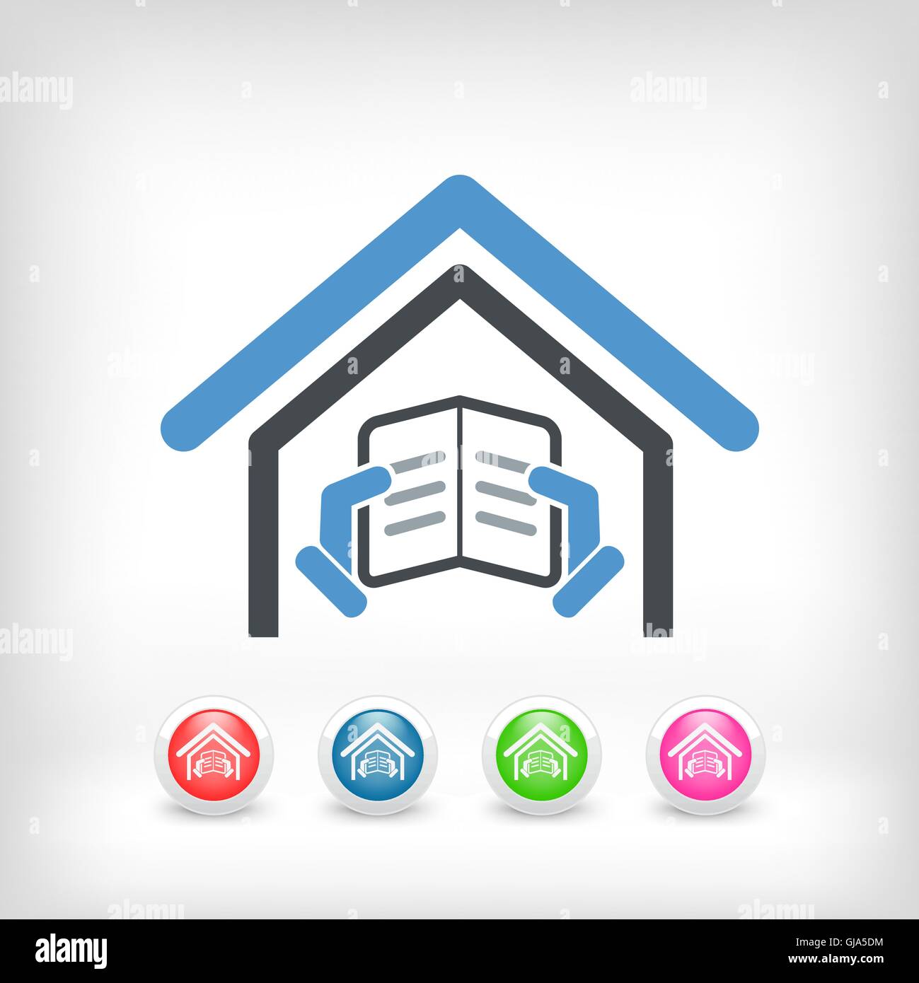 Illustration of library icon Stock Vector Image & Art - Alamy