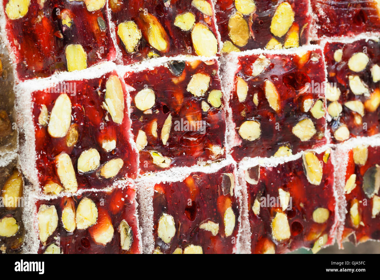 Famous turkish pomegranate delights on display at the grand bazaar ...