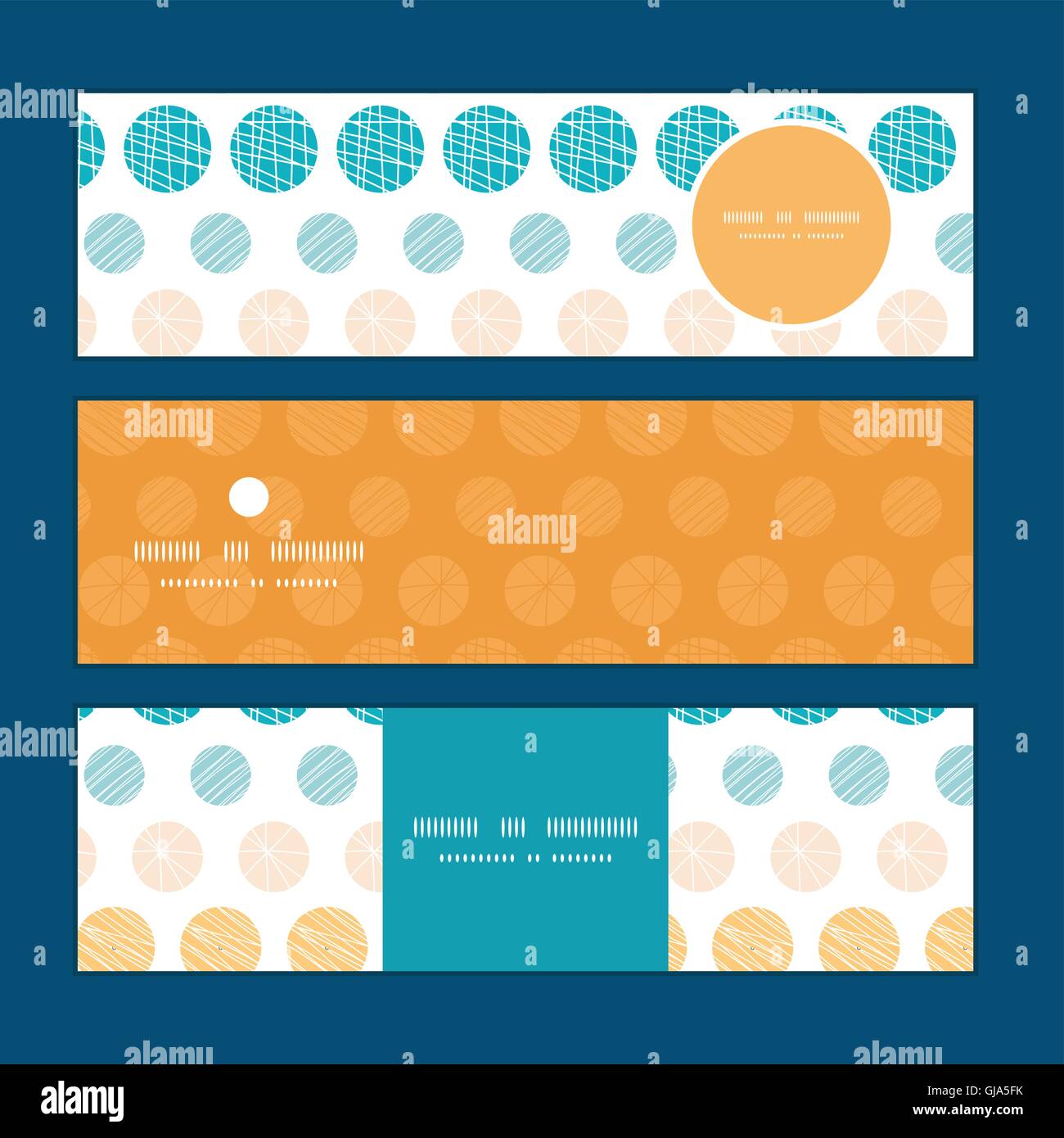 Vector texture circles stripes abstract horizontal banners set pattern ...