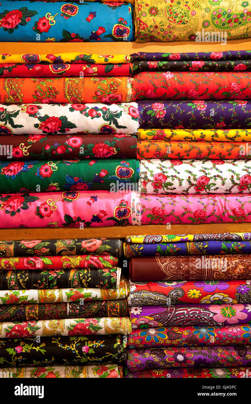 Istanbul, bazaar, trade, market, bales of cloth Stock Photo - Alamy