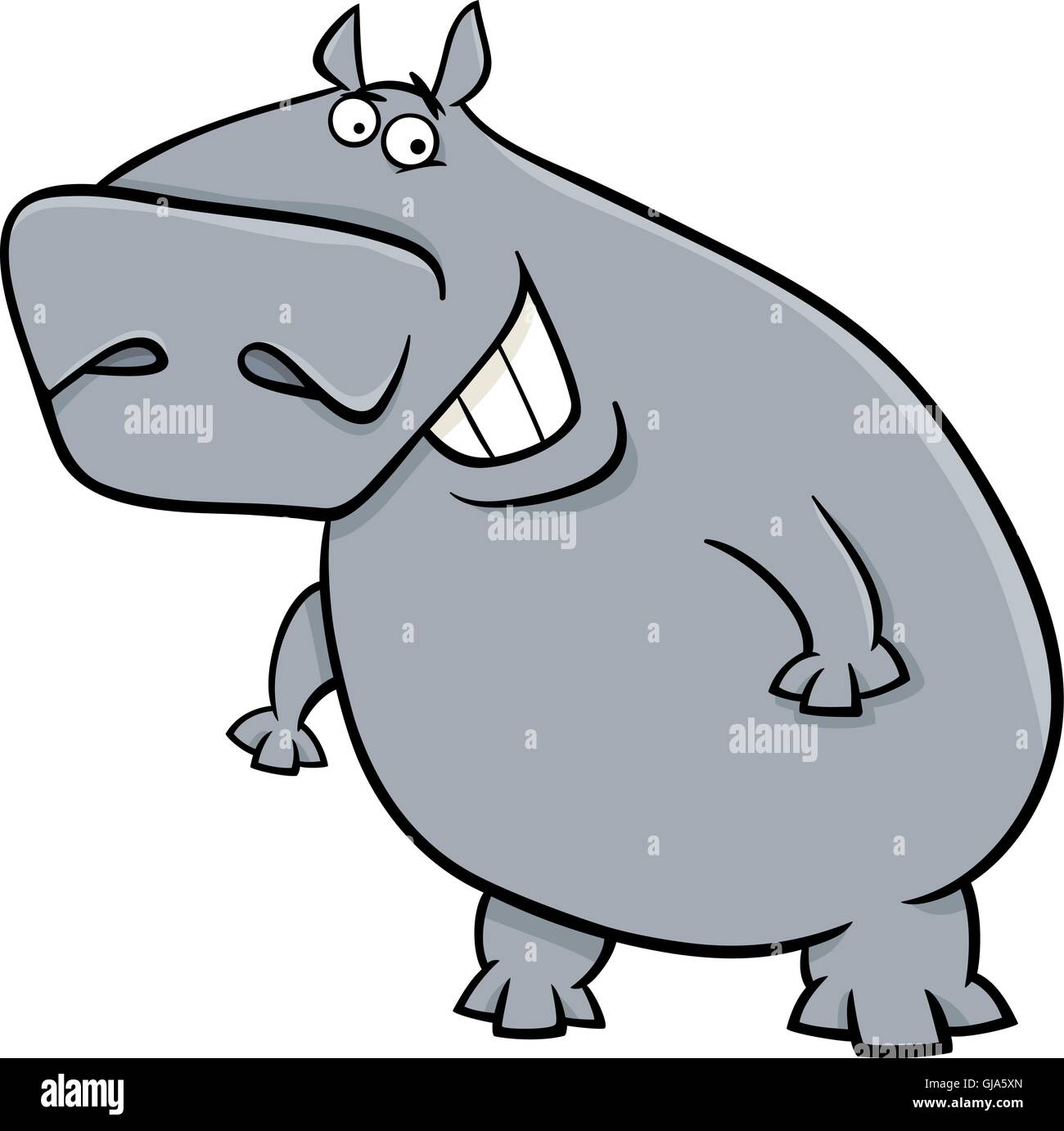 hippopotamus cartoon illustartion Stock Vector Image & Art - Alamy