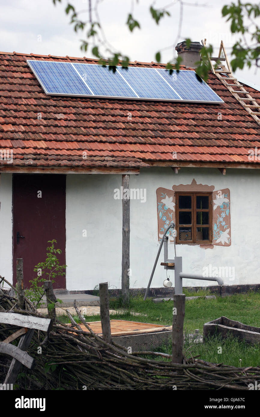 Solar panels old house hi-res stock photography and images - Alamy