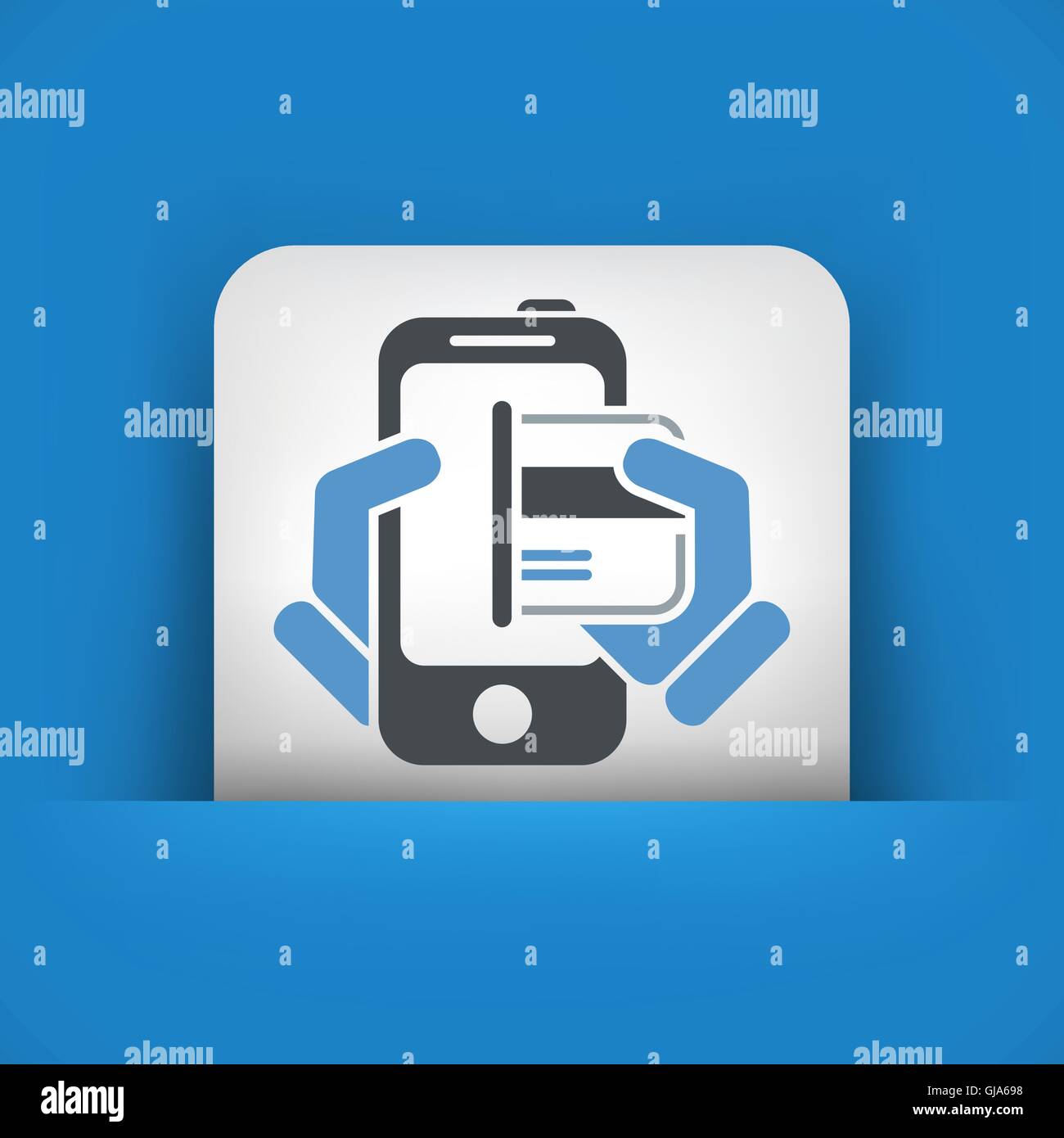 Credit card in market Stock Vector Images - Alamy