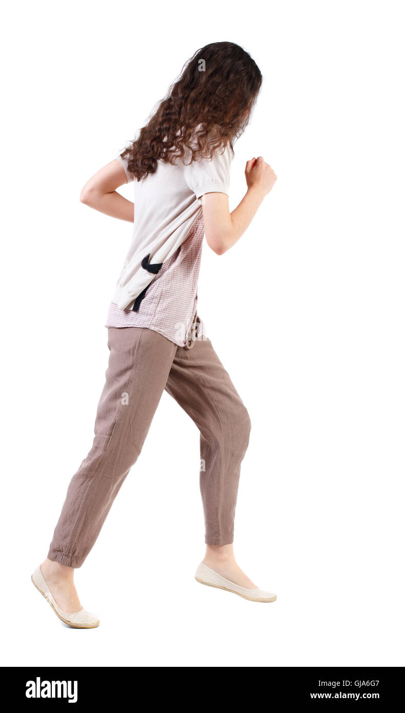 side view of running woman Stock Photo - Alamy