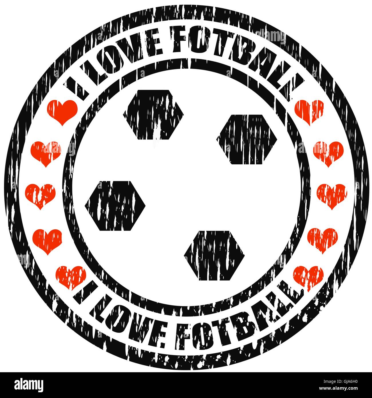 Football stamp Stock Vector Images - Alamy