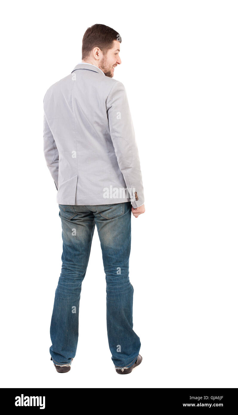 back view of Business man looks Stock Photo - Alamy