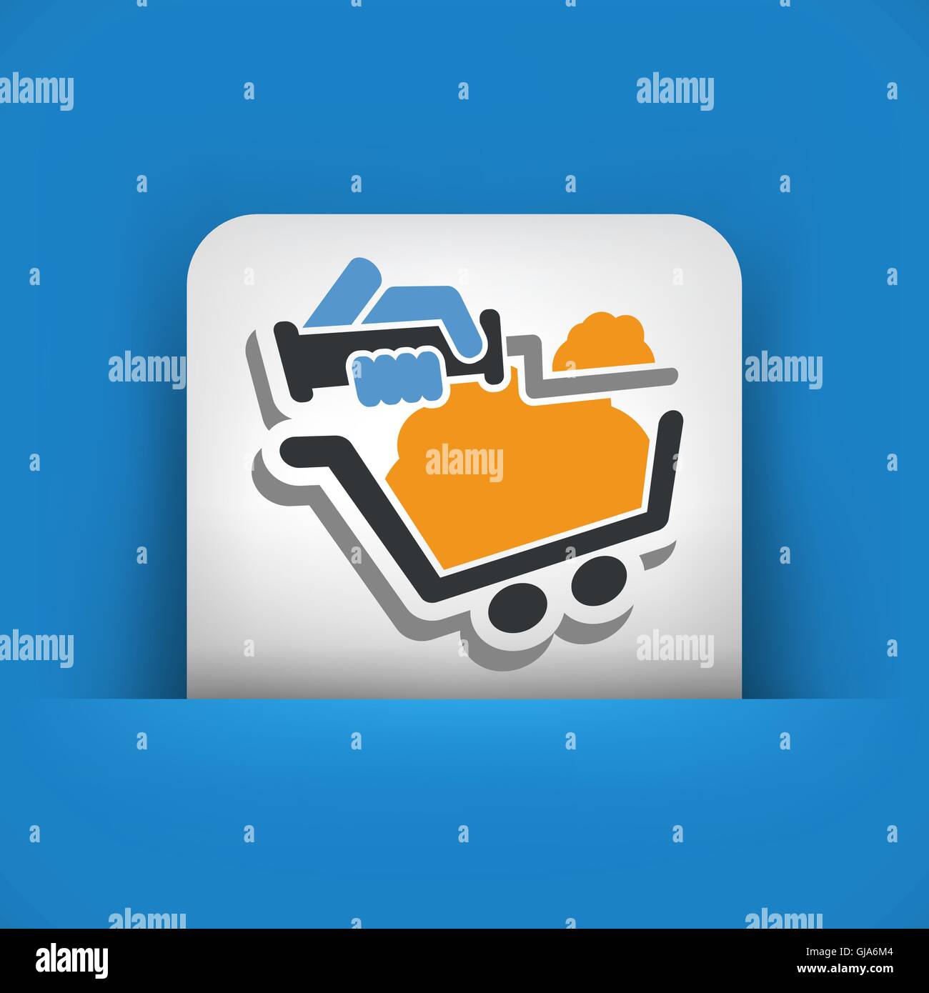 Mixing cement in wheelbarrow hi-res stock photography and images - Alamy