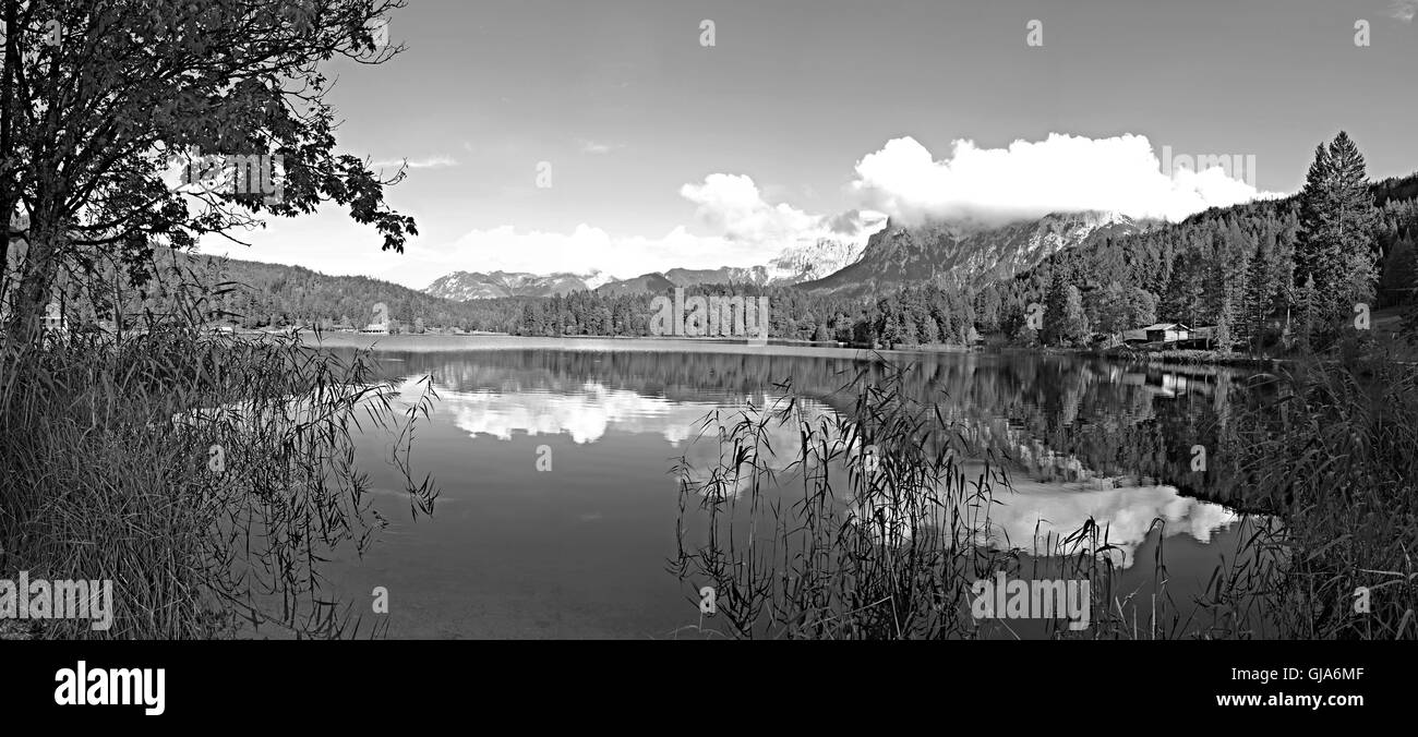 Lautersee (lake) panorama Stock Photo - Alamy