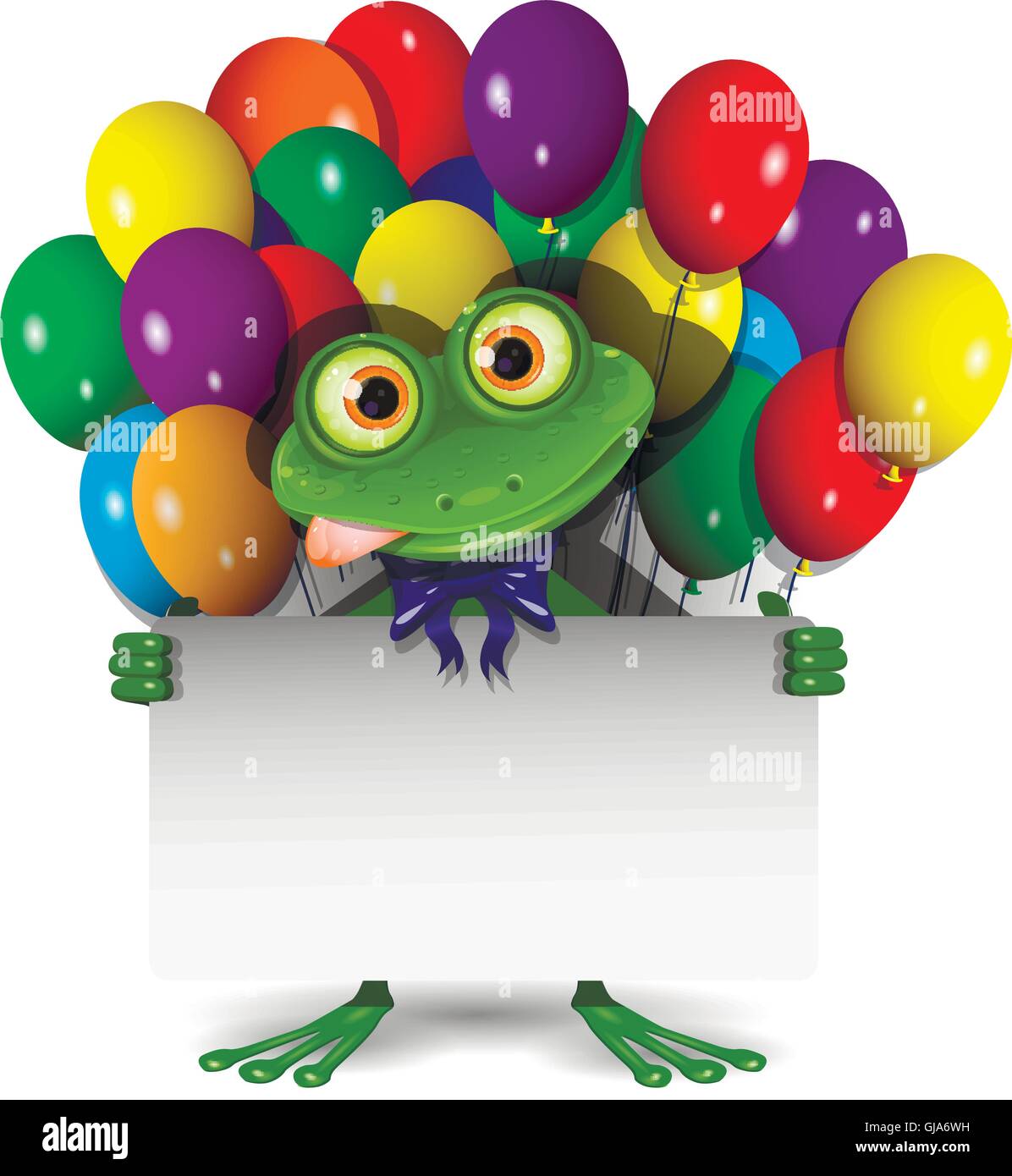 Frog and Balloons Stock Vector Image & Art - Alamy