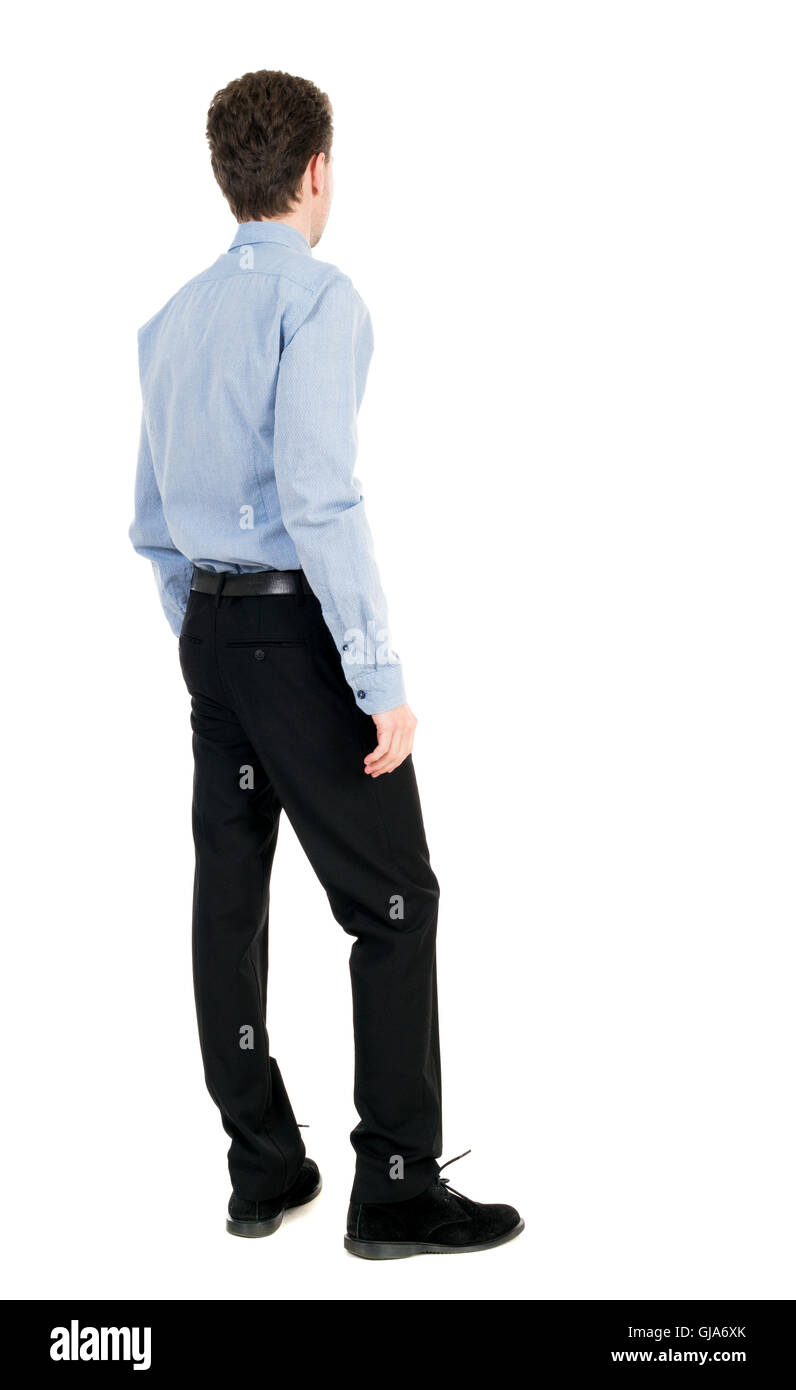 back view of Business man looks Stock Photo - Alamy
