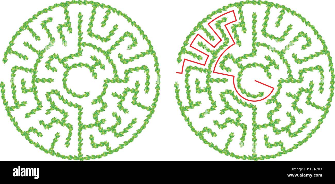 Green maze Stock Vector Images - Alamy