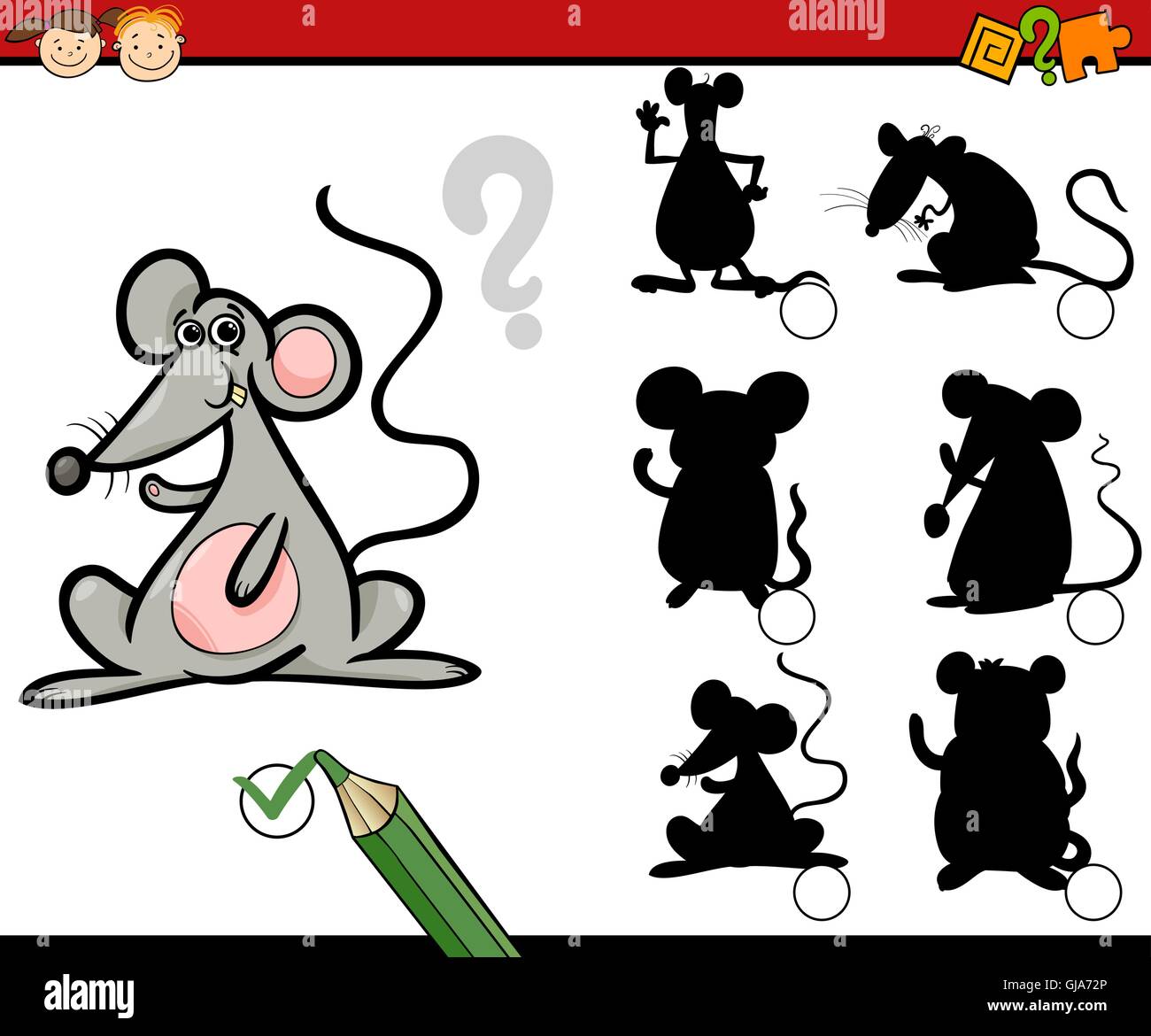 Cartoon mouse puzzle game Stock Vector Images - Alamy