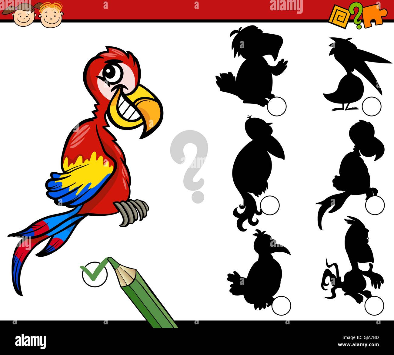 education shadows game cartoon Stock Vector Image & Art - Alamy