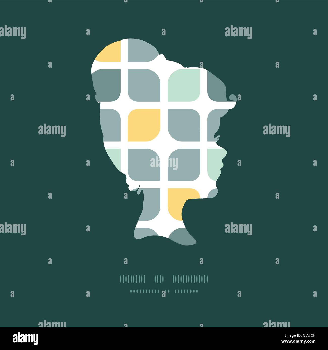 Girl profile bold Stock Vector Images - Alamy