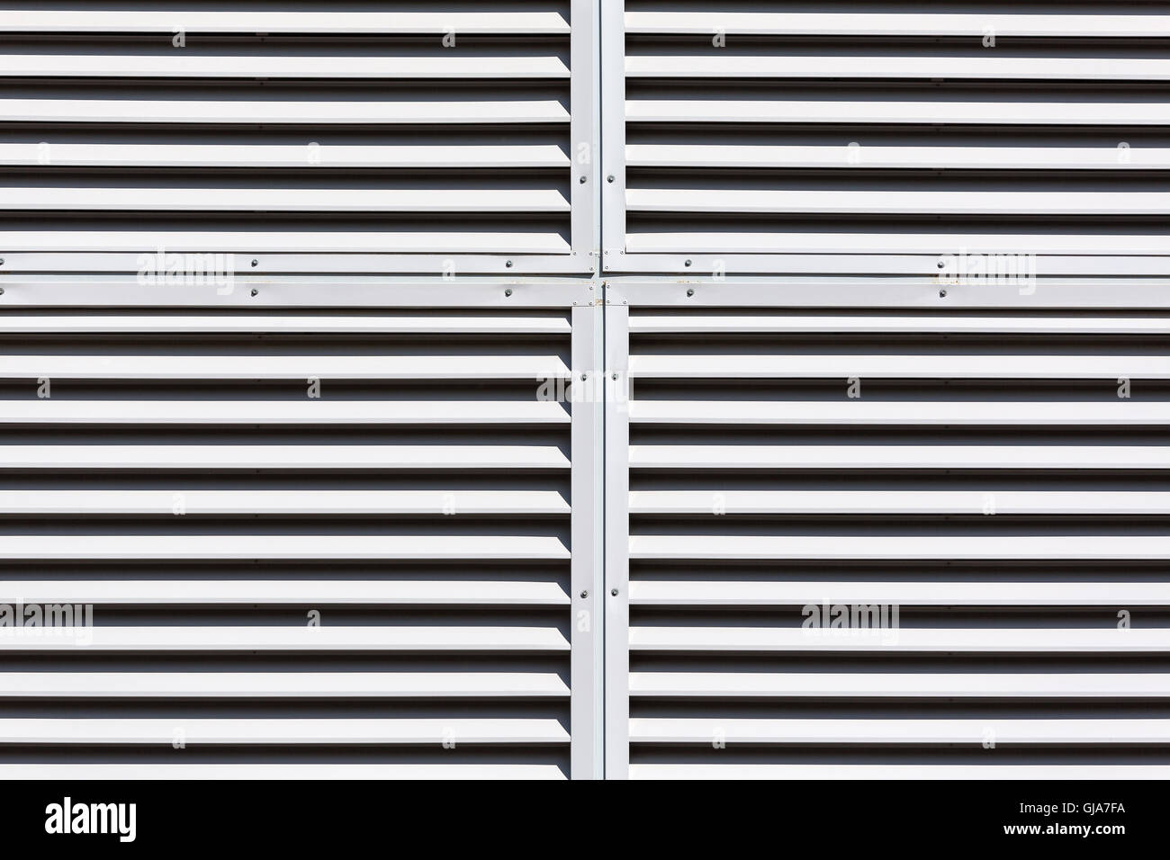 Metallic gray slanted louvers as abstract industrial background Stock ...