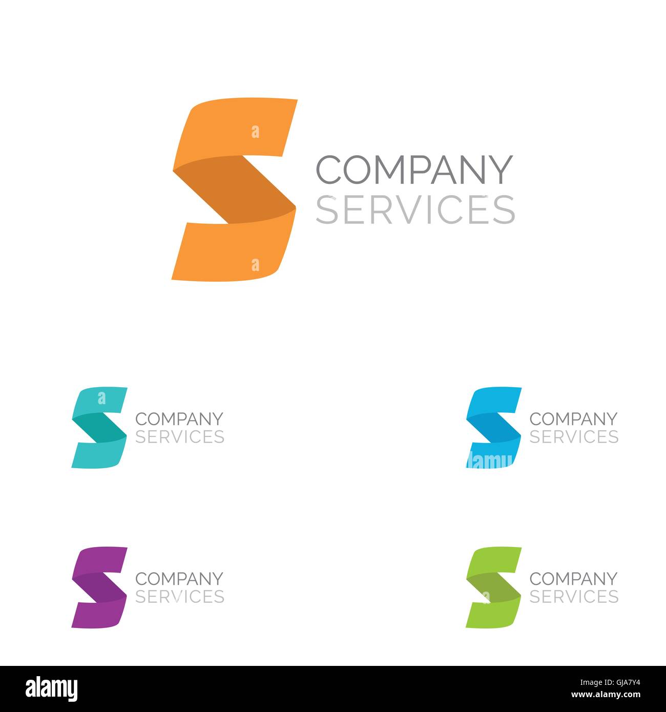 Letter S logo design template elements in different colors Stock Vector ...