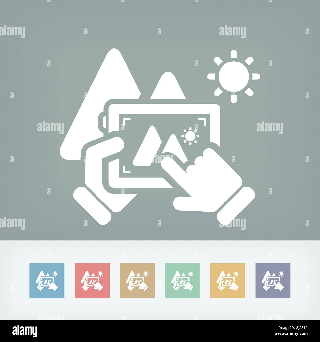 Happy laptop sun Stock Vector Images - Alamy