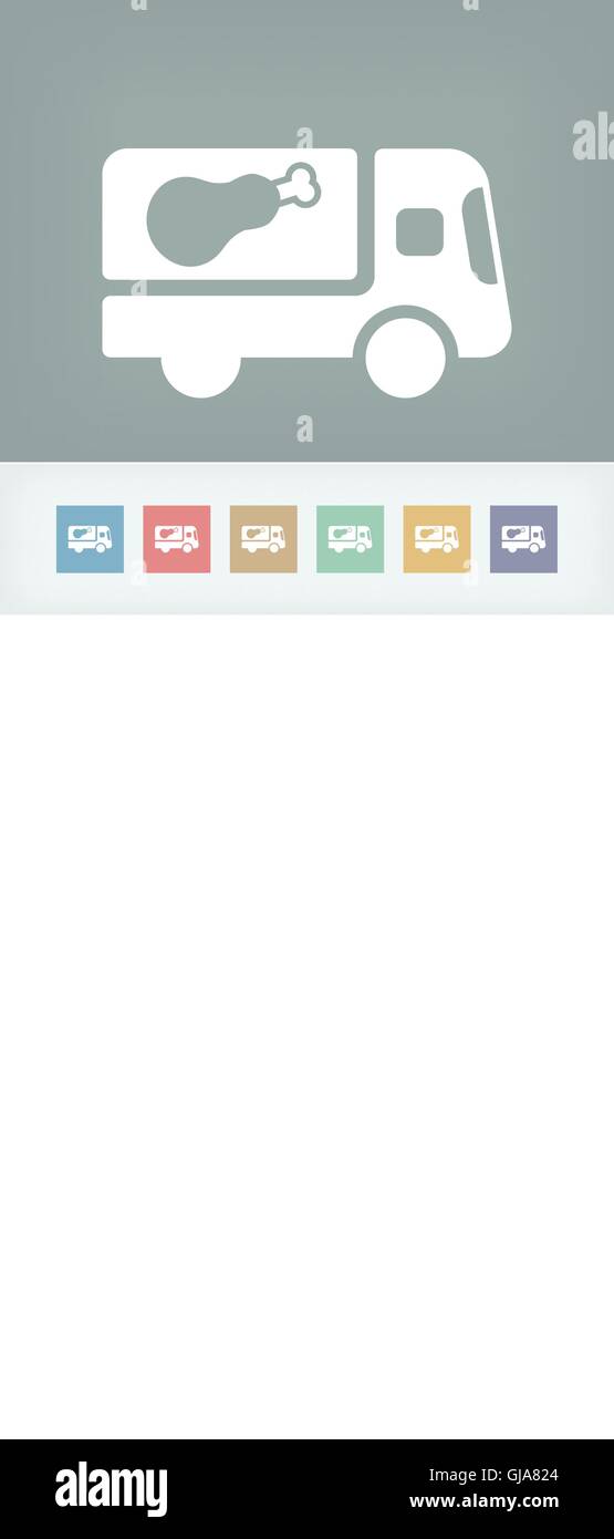 Meat van icon concept Stock Vector Image & Art - Alamy