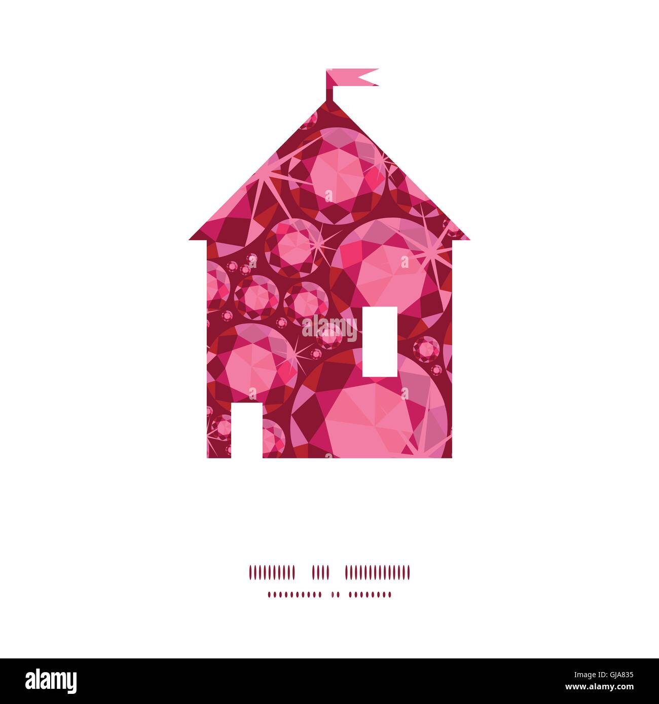 Vector ruby house silhouette pattern frame Stock Vector Image & Art - Alamy