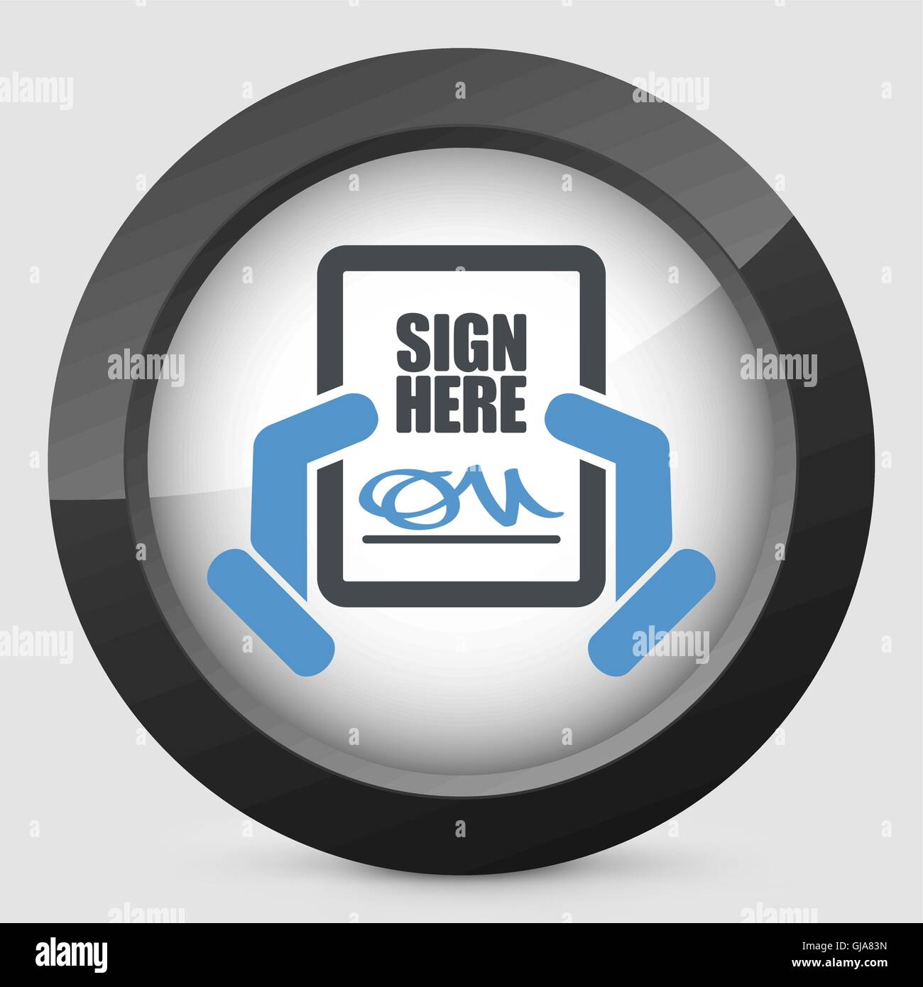 Sign on document Stock Vector Image & Art - Alamy