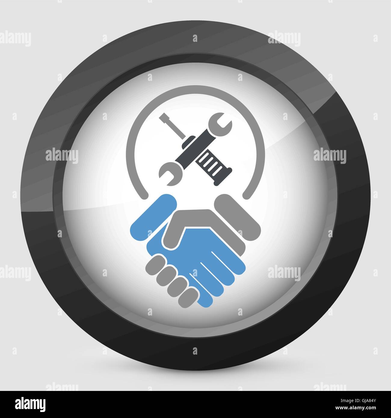 Interview handshake Stock Vector Images - Alamy