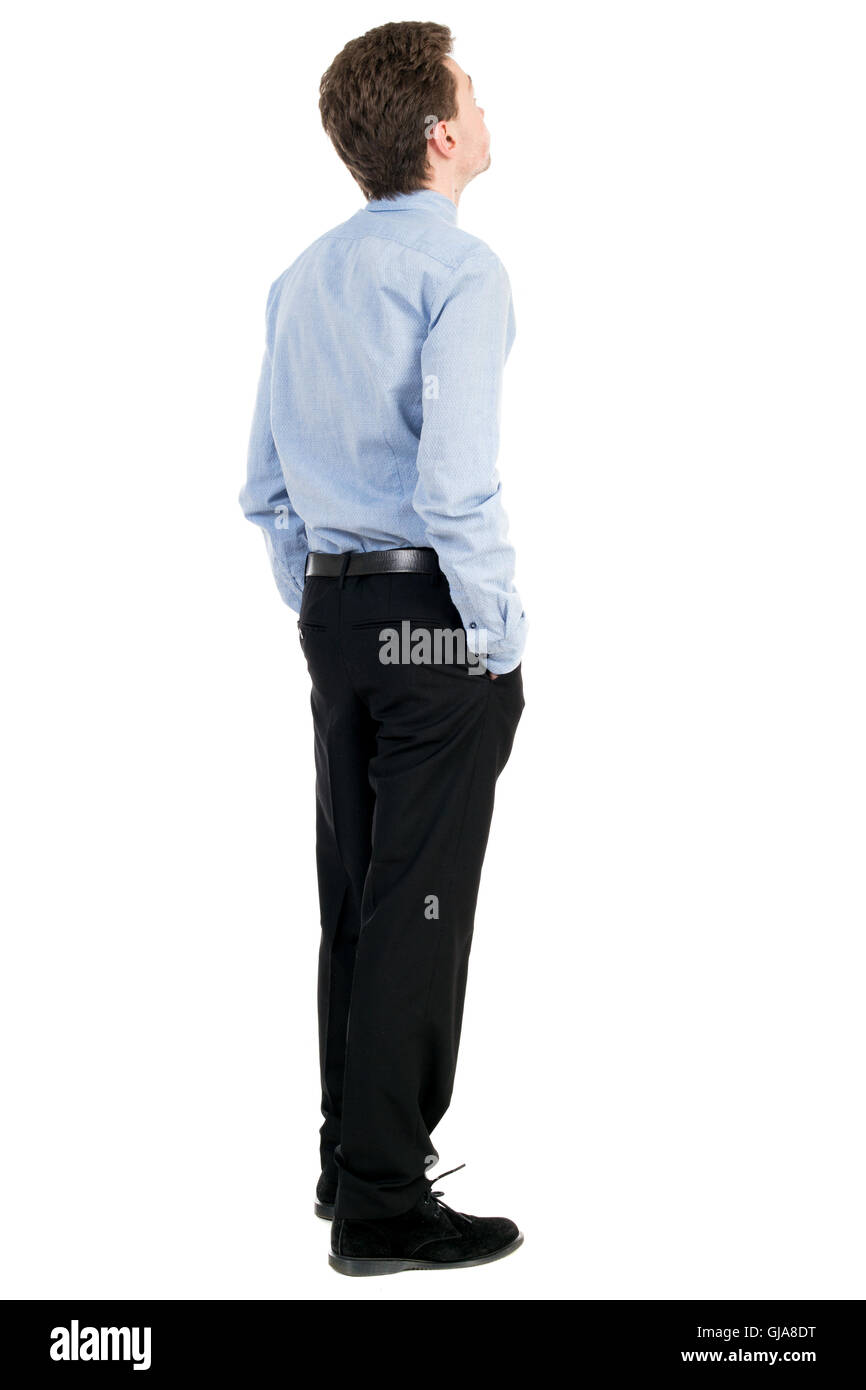 back view of Business man looks Stock Photo - Alamy