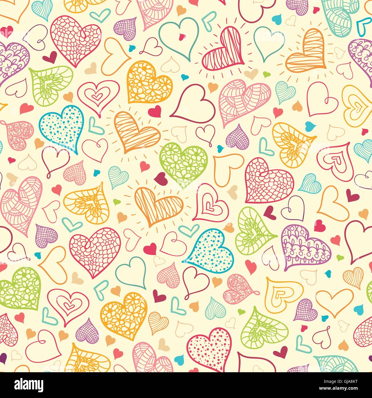 Doodle green yellow pink Stock Vector Images - Alamy