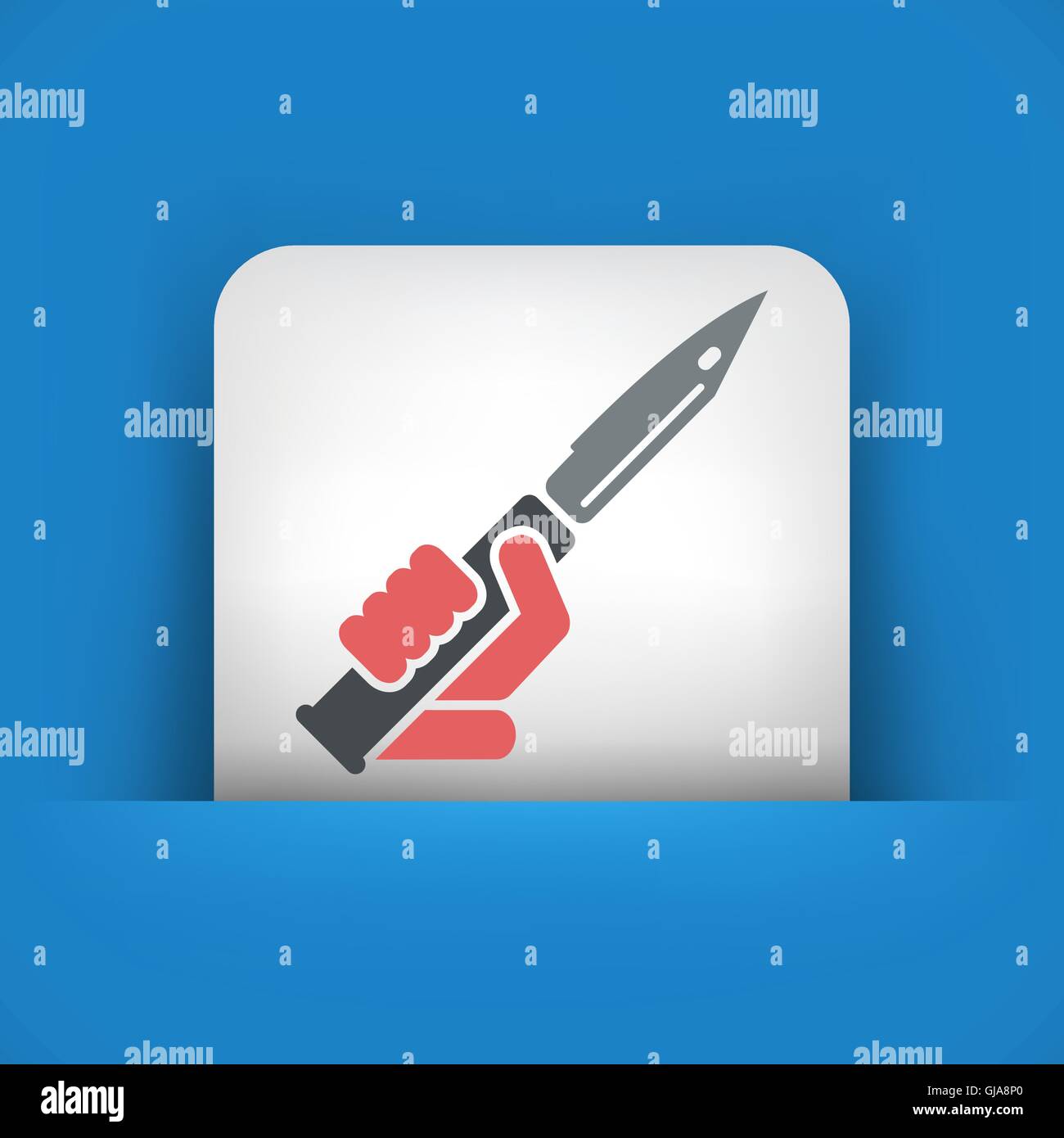 Hand holding knife murder Stock Vector Images - Alamy