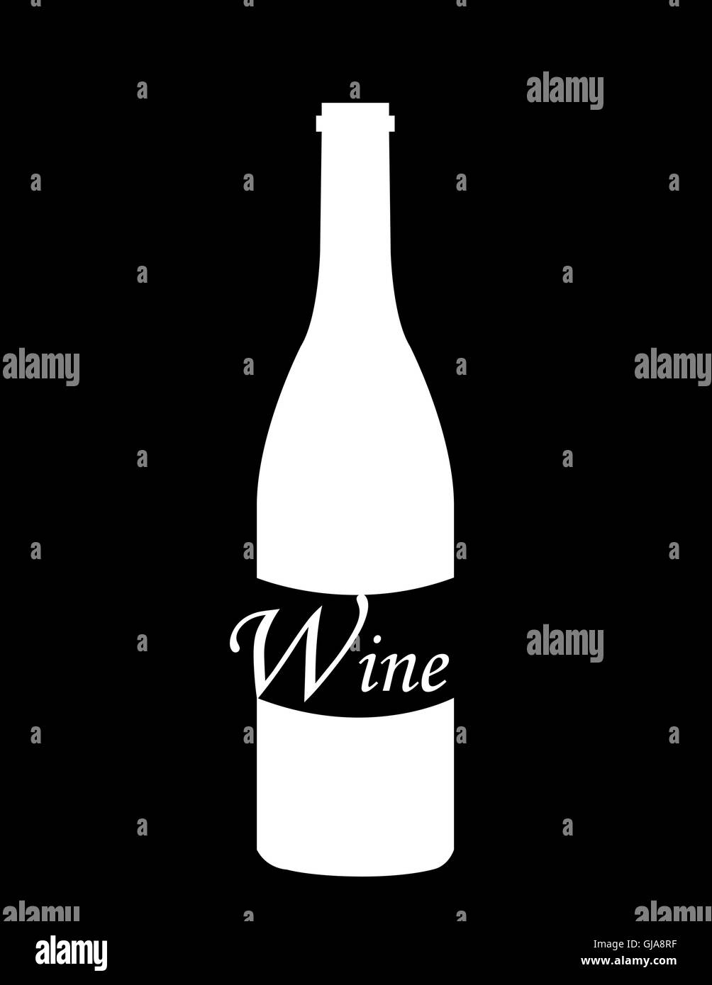 Bottles of wine nobody Stock Vector Images - Alamy