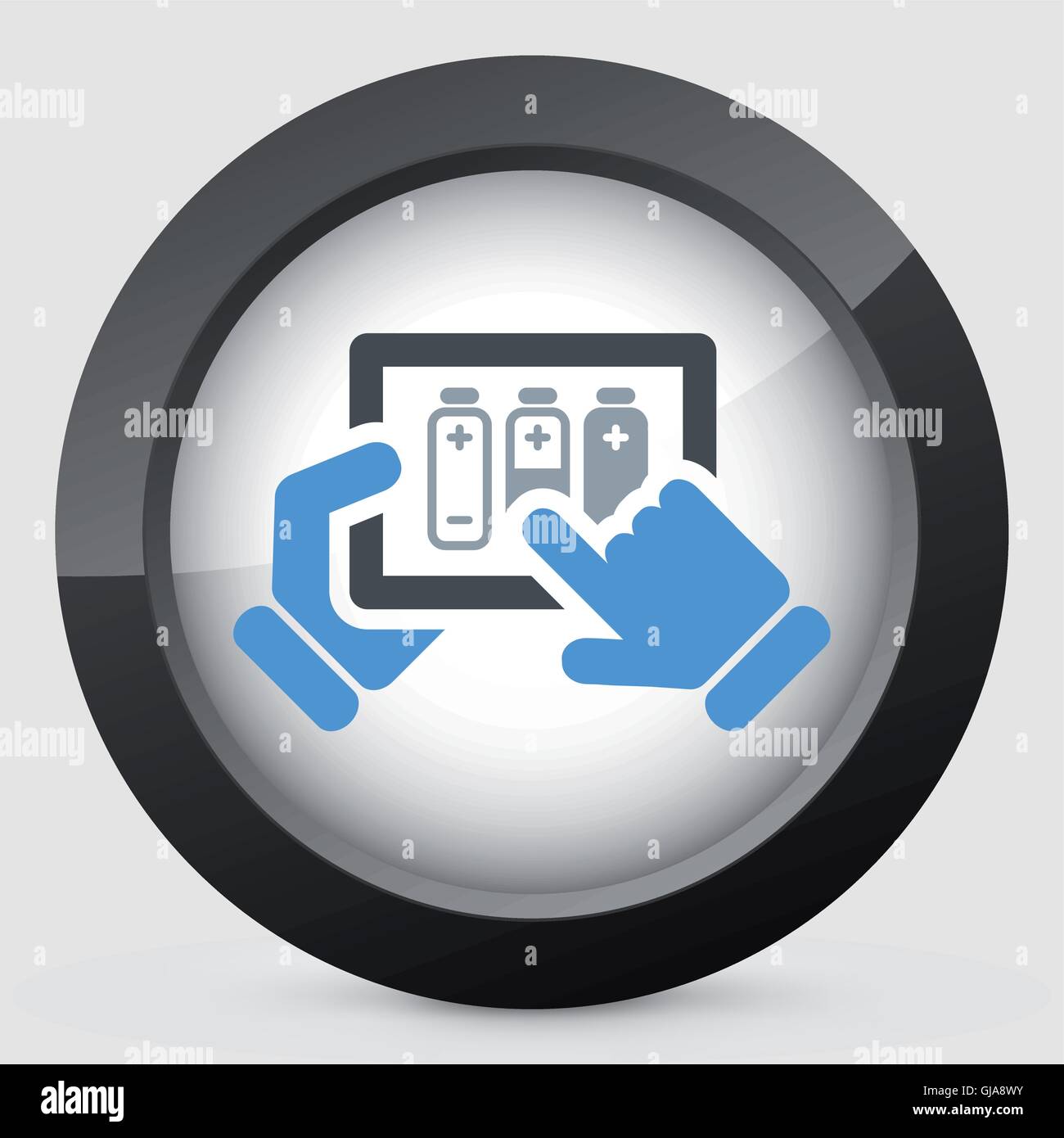 Illustration of tablet battery concept Stock Vector Image & Art - Alamy