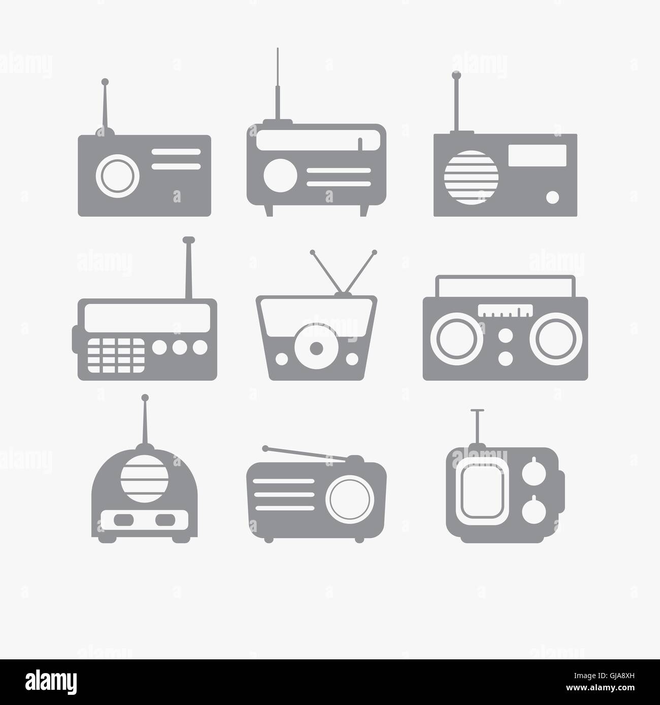 Stereo radio set Stock Vector Images - Alamy