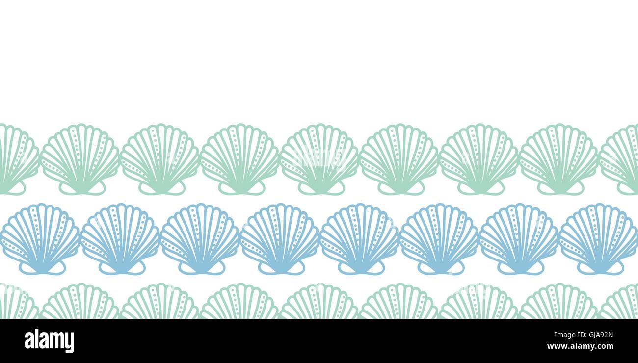 Abstract seashels stripes horizontal seamless pattern background Stock ...