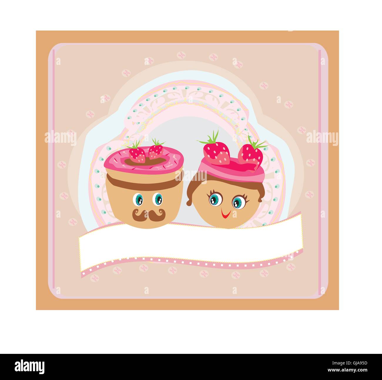 Illustration of a cute pair of cookies Stock Vector Image & Art - Alamy